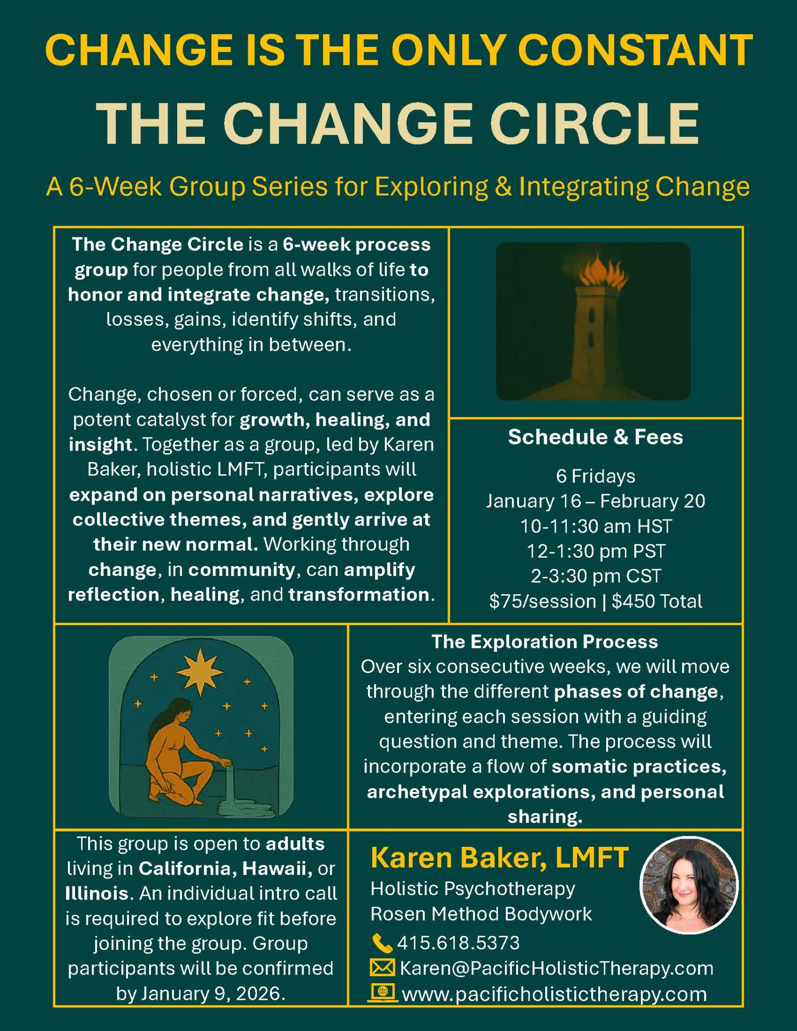 The Change Circle a 6-week online somatic group for integrating life's ...